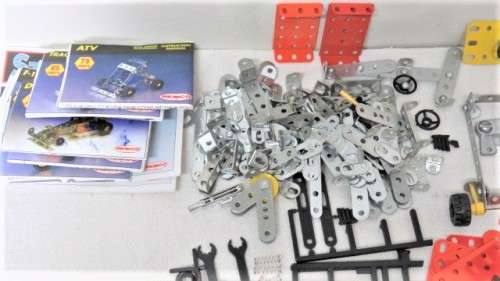 Meccano - Large Lot of Remco Steel Tec Construction Parts For Various ...