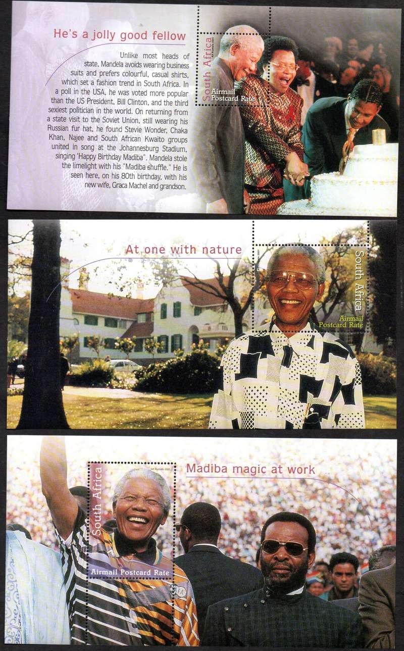 Republic of South Africa - RSA MANDELA LOT. MINT FACES BOOKLET+EX ...