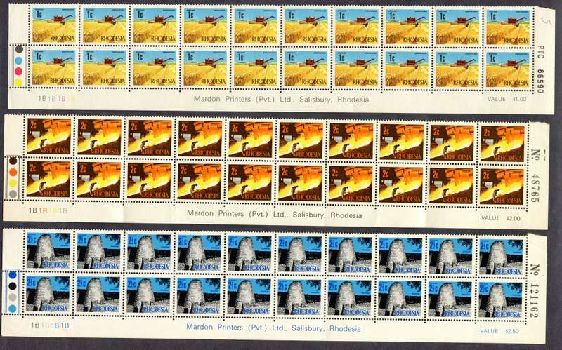 Zimbabwe, Rhodesia & Nyasaland - Rhodesia - Set of 14 Double Bottom ...