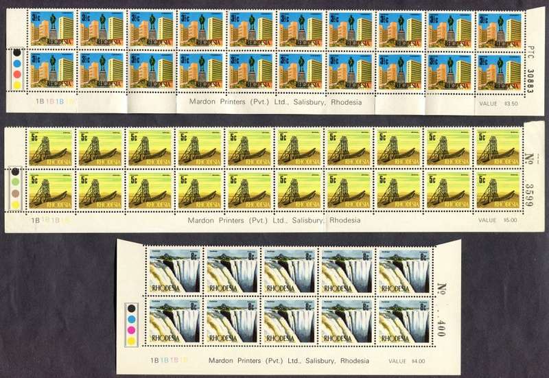 Zimbabwe, Rhodesia & Nyasaland - Rhodesia - Set of 14 Double Bottom ...