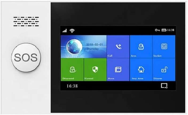 Alarm Systems & Beams - Tuya/ Smart Life Touch Screen Wireless SOS Alarm Home Security Alarm ...