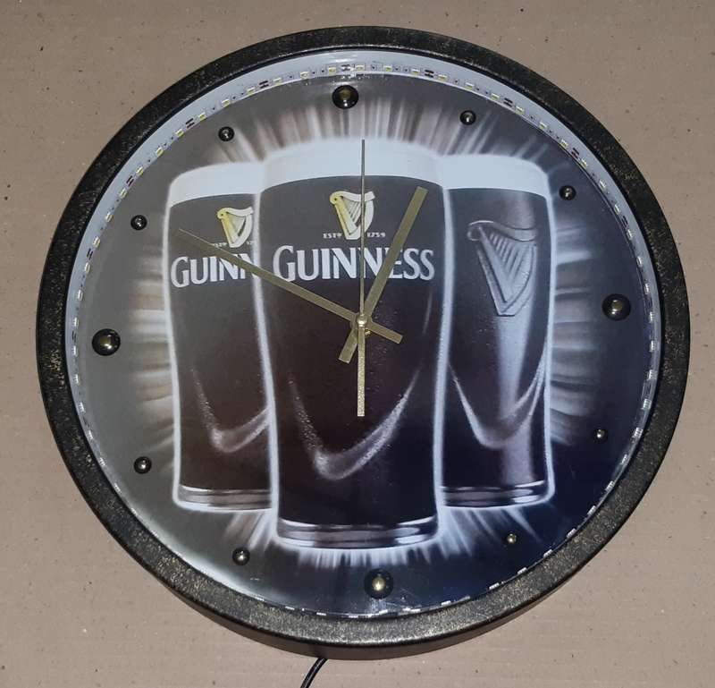Clocks - Guinness Illuminated Clock 35cm Diameter. for sale in ...