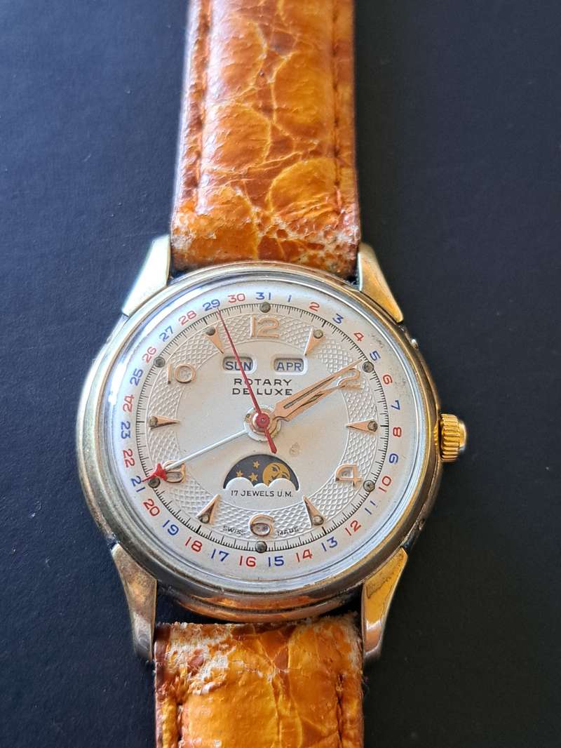 Men's Watches - Vintage Rotary Moonphase Watch was sold for 4,850.00 on ...