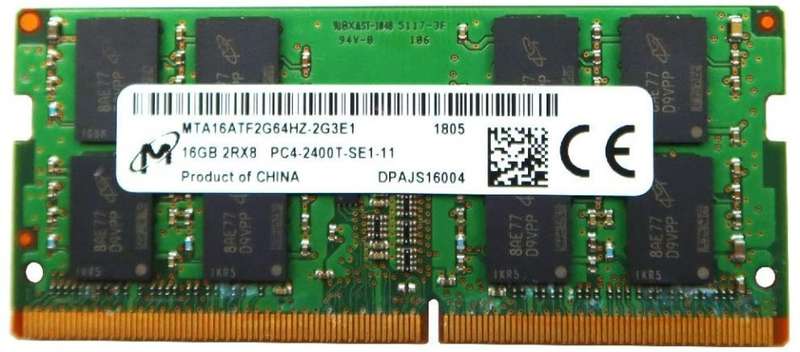 Memory (RAM) - 16GB DDR4 RAM for Laptops - Micron MTA16ATF2G64HZ Memory ...