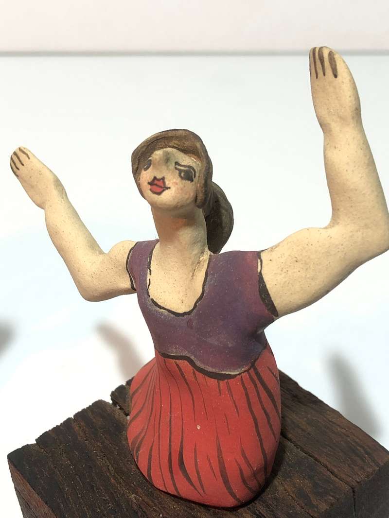 Pottery - Two miniature Ceramic Sculptures from Elise du Toit S.A ...