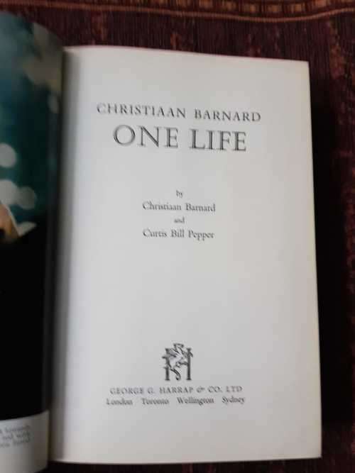 Africana - Christiaan Barnard, One Life, First Edition by Christiaan ...