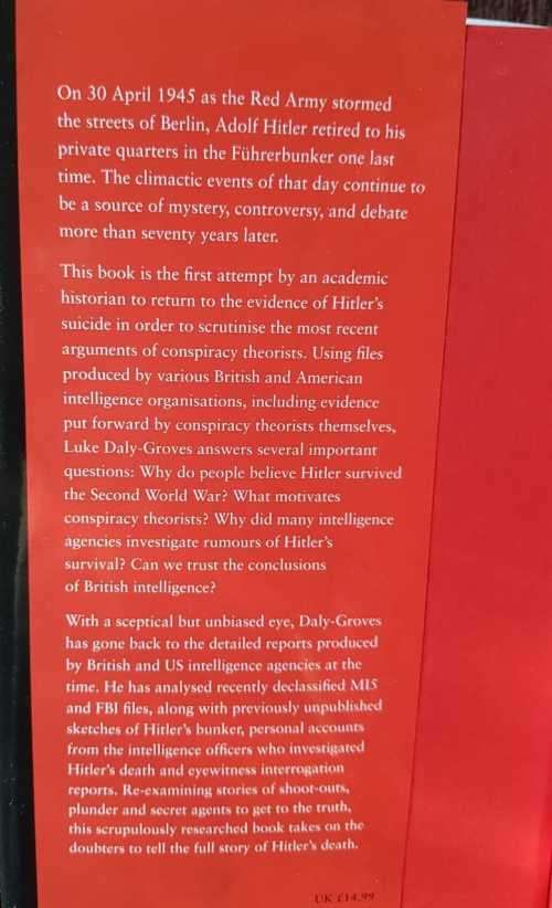 History & Politics - Hitler Hitlers Death -First Edition was listed for ...