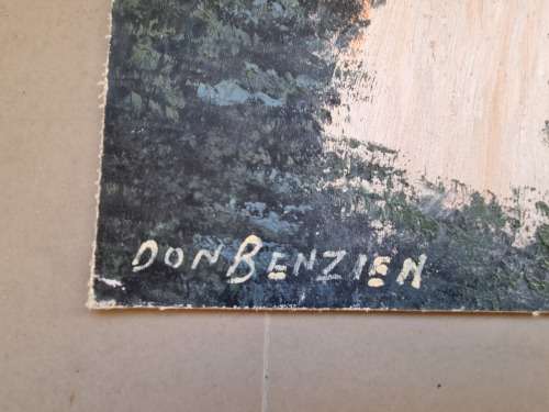 Paintings - Don Benzien. Victoria Falls at Sunset. Signed Oil on Board ...