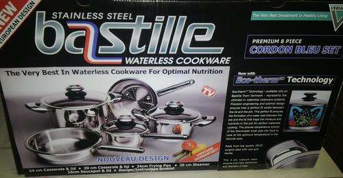 Cookware Sets - Bastille Waterless Cookware Premium 8 piece Cordon Bleu ...