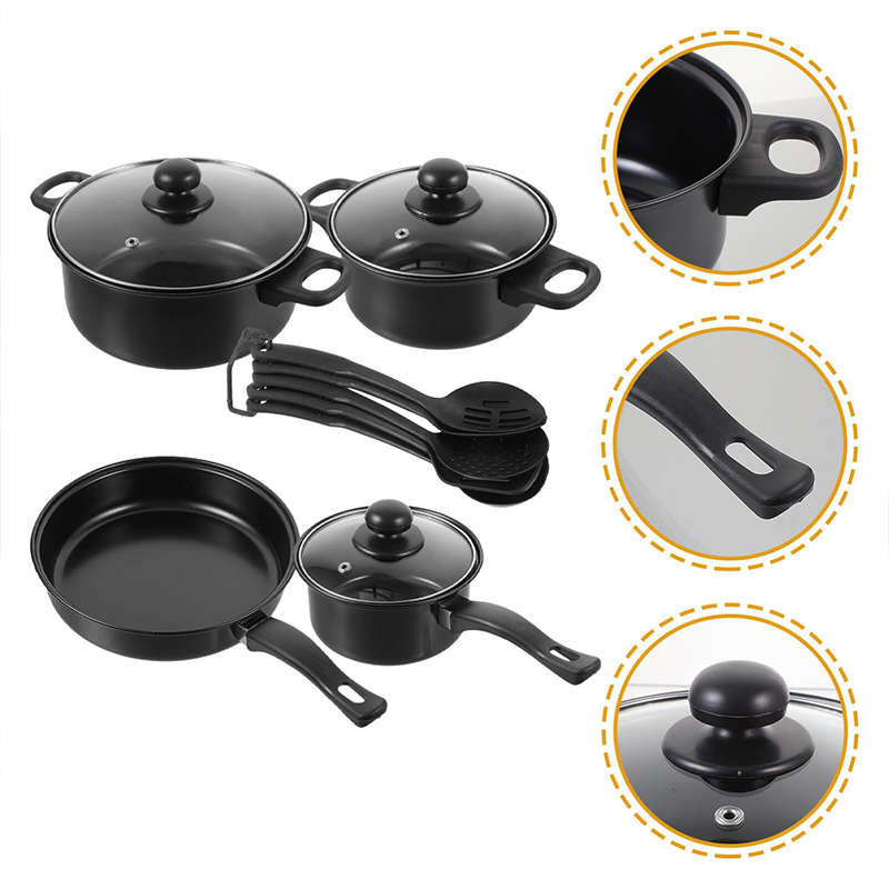 Cookware Sets - 13Pcs Pan Set Non-Stick Frying Cooking Pots Cookware ...
