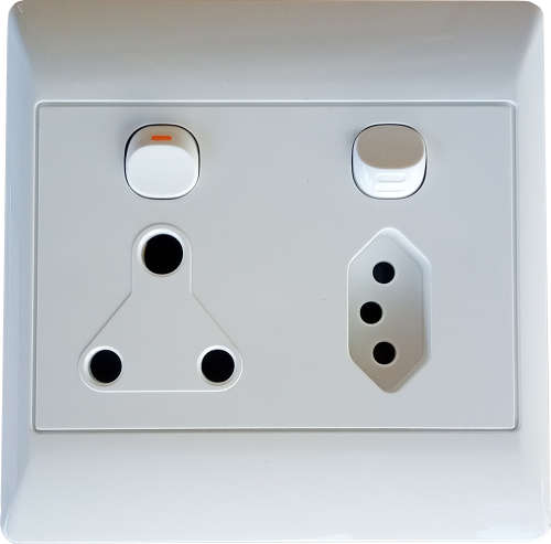 Switches & Outlets - Double Wall Socket with 2pin/NEW SA PLUG, 3pin and ...