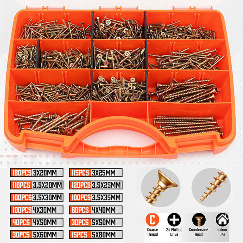 Tool Boxes & Sets - 1000 Piece Chipboard Screw Set for sale in ...