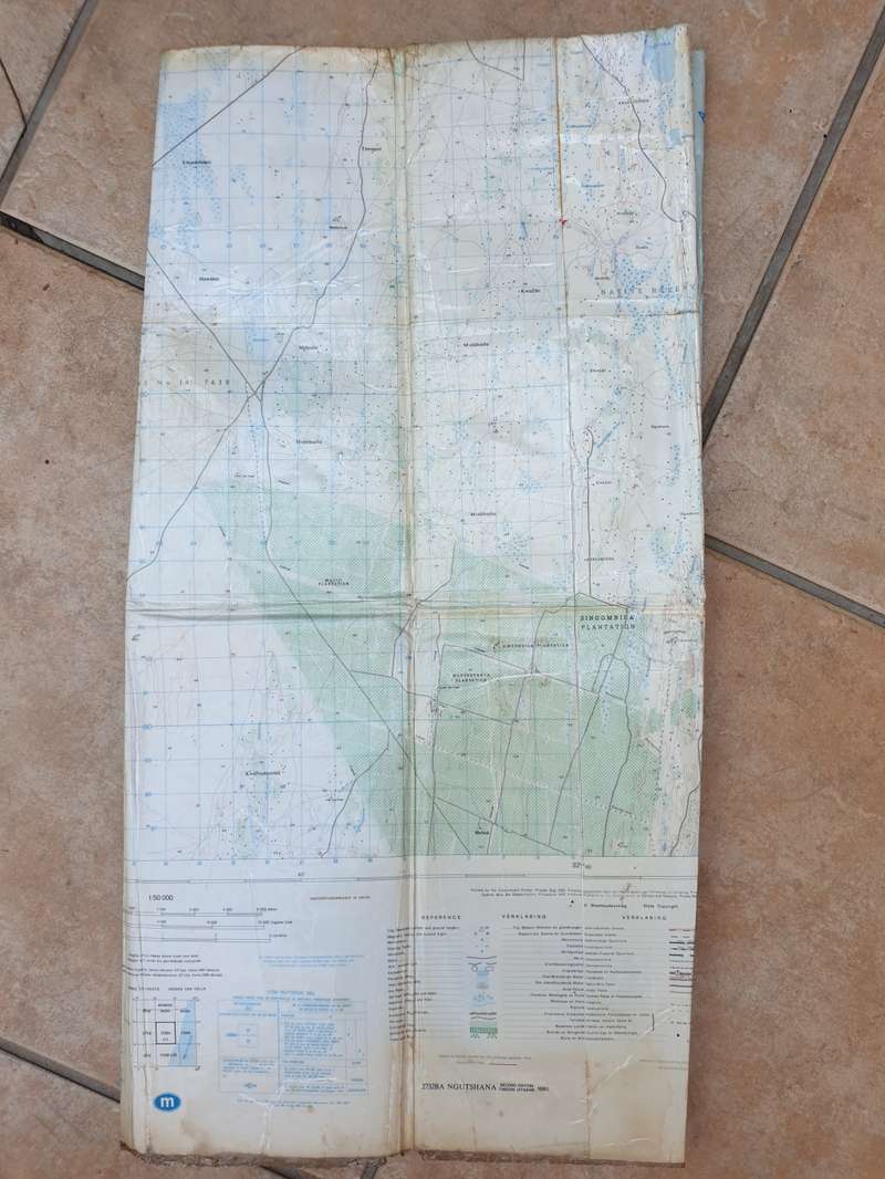 Other Militaria - SADF era used Ops Map of North Natal/Moz border area ...