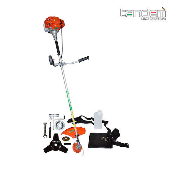 String Trimmers - BRAND NEW TANDEM 43CC PETROL BRUSH CUTTER+HARNESS ...