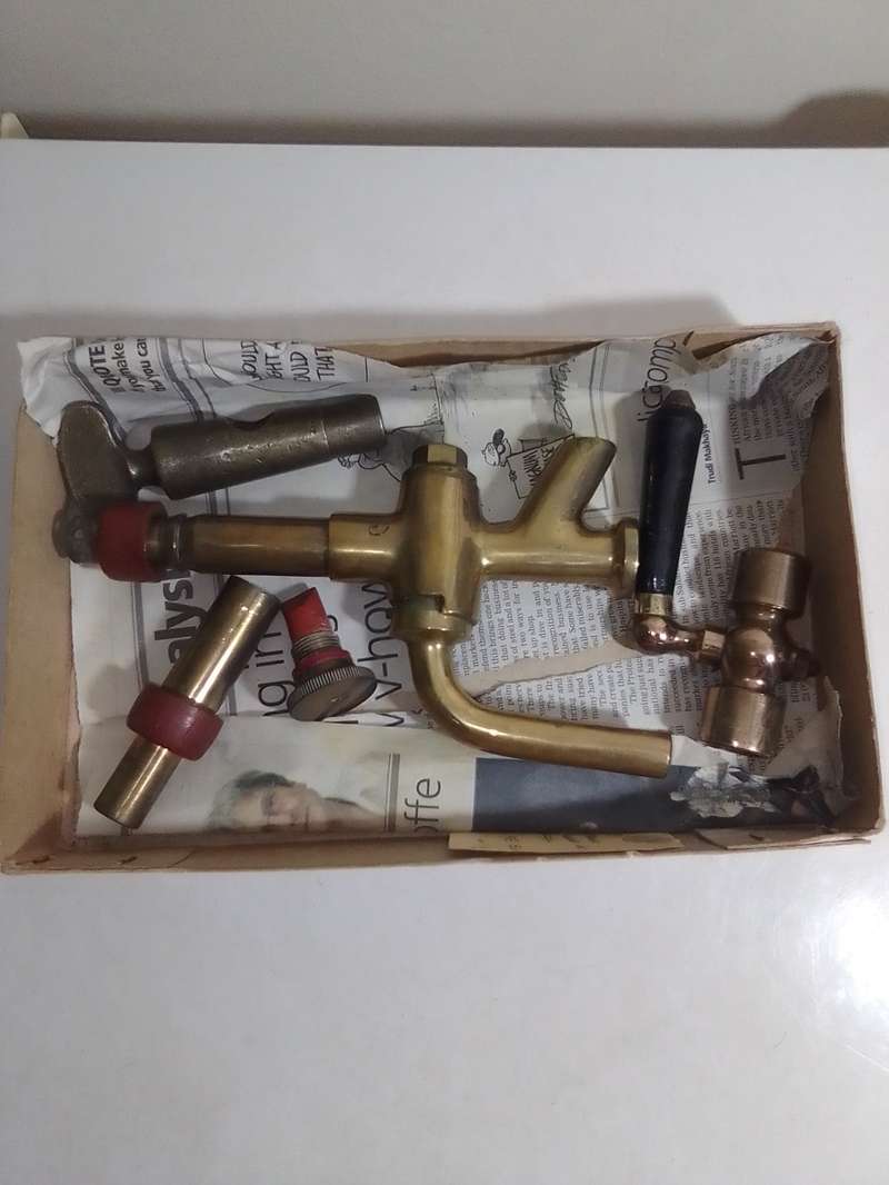 Bar Accessories - Old Vintage Wine Barrel taps. Bronze giant wine ...