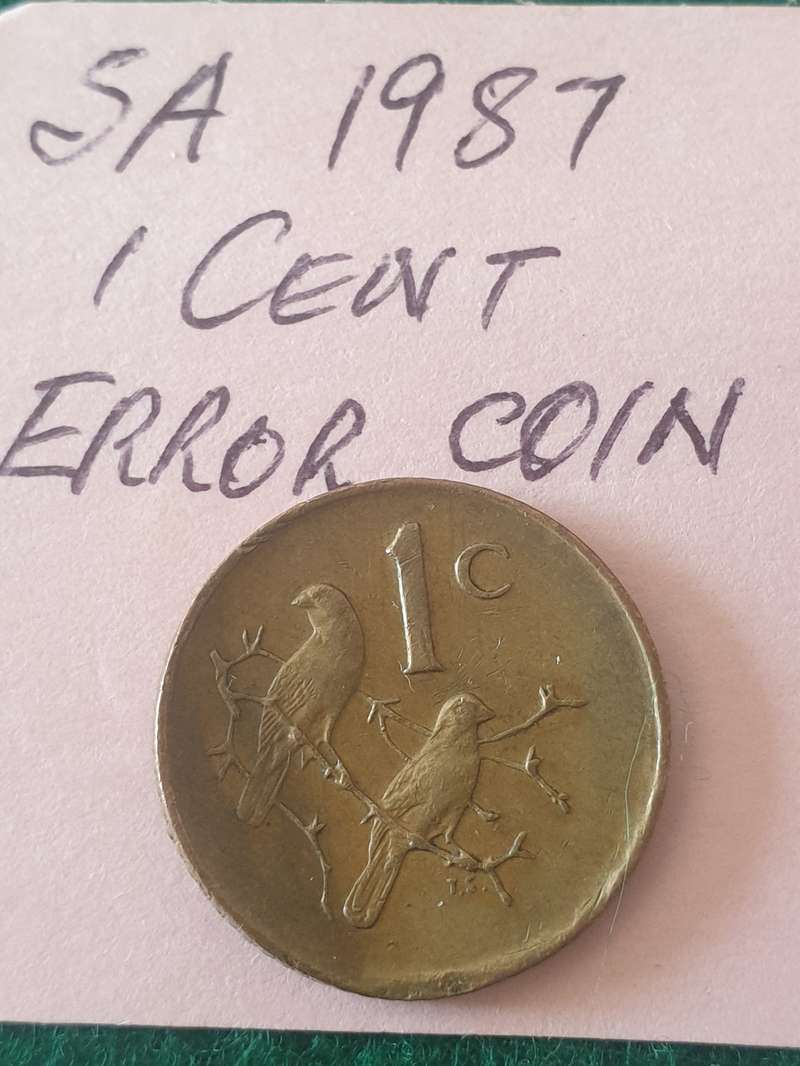 Numismatic collectables - South African 1 cent error coin for sale in ...