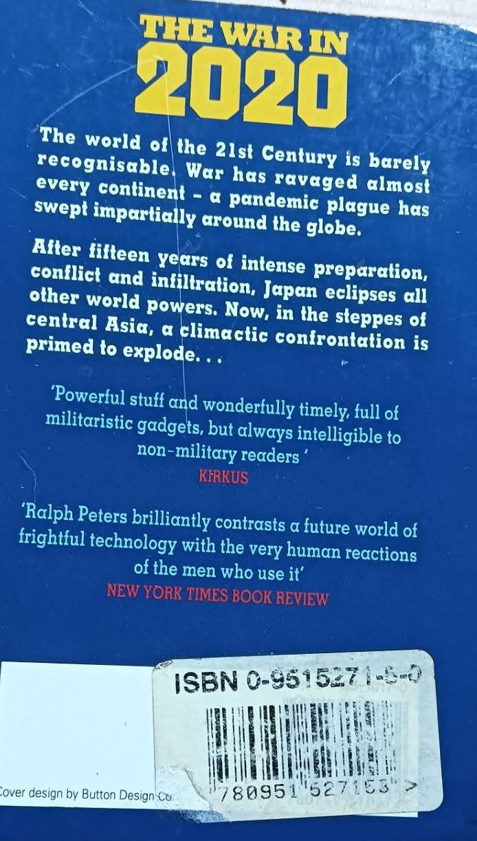 Science Fiction & Fantasy - The War in 2020 - Ralph Peters - Softcover ...