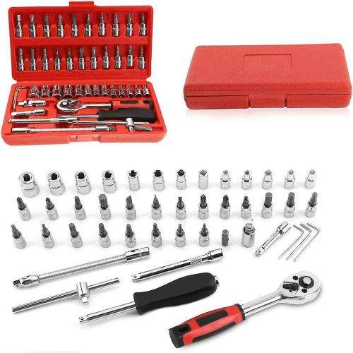 Tool Sets & Boxes - 46pcs quarter Inch Socket Set Auto Repair Tools ...