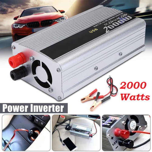 Inverters - 2000 Watts 12v DC to 220v AC Inverter - 2000W Peak Power ...