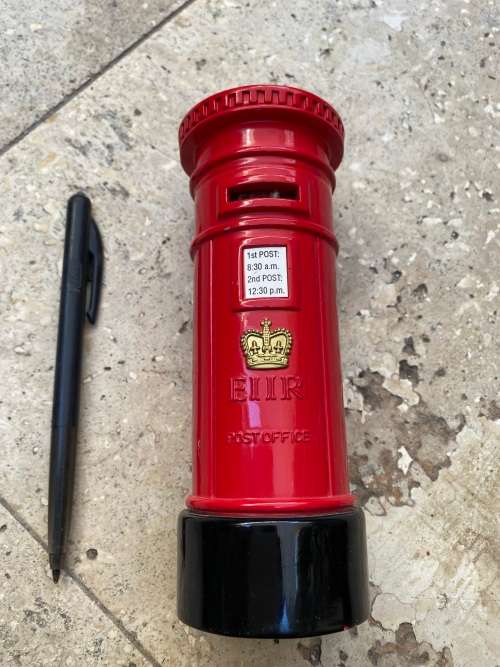 Other Antiques & Collectables - vintage red metal post office money box ...