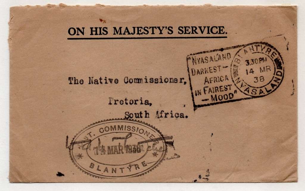Colonial Britain - Nyasaland GVIR, DISTRICT COMMISSIONER BLANTYRE 13 ...