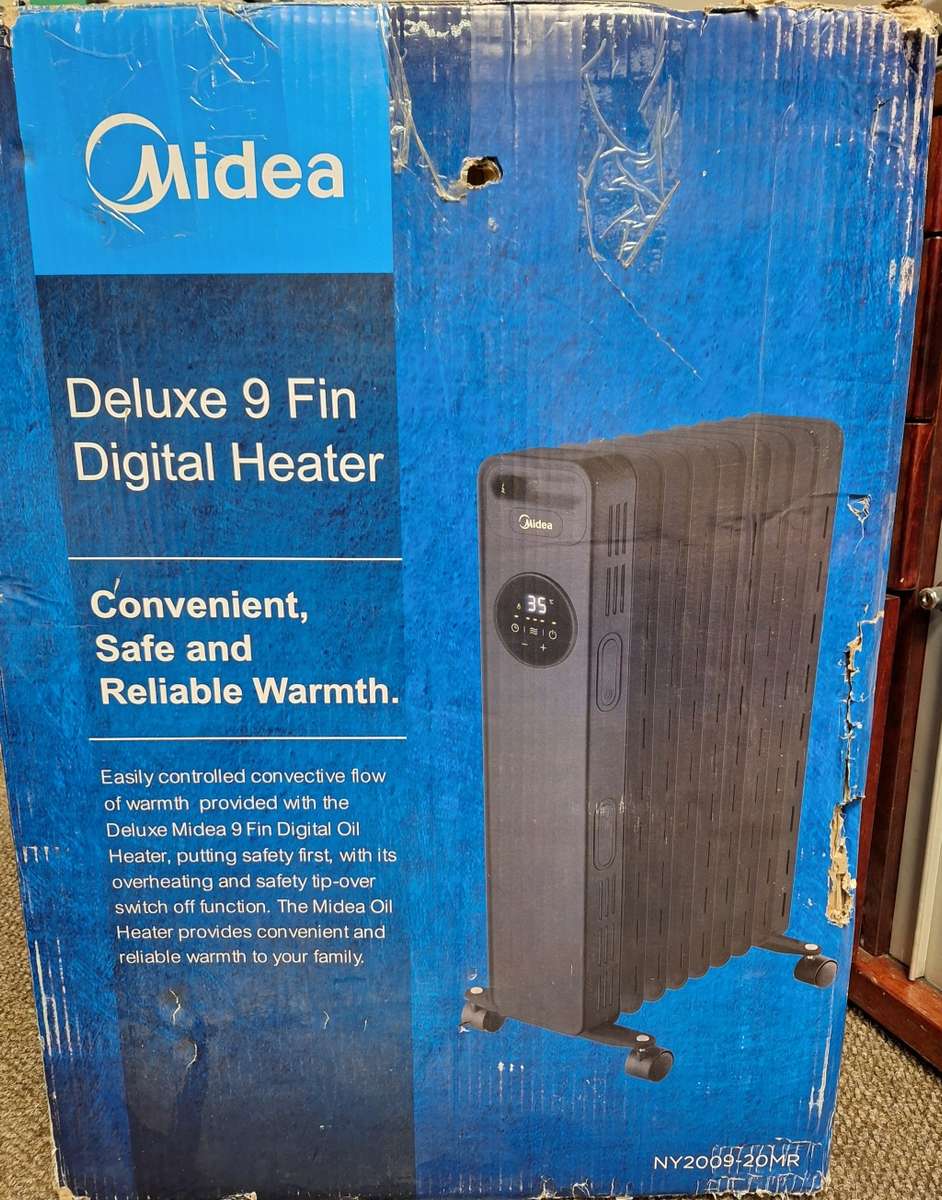 Heaters - Midea Deluxe 9 Fin Digital Heater with Remote-Black was sold ...