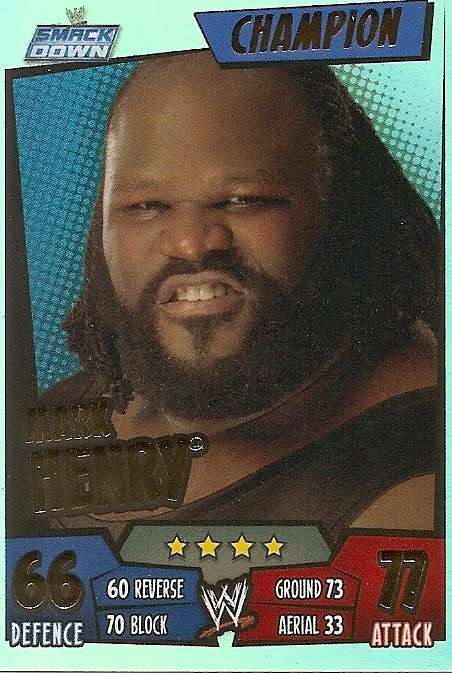 Trading Cards - MARK HENRY - WWE WRESTLING - `TOPPS SLAM ATTAX RUMBLE ...