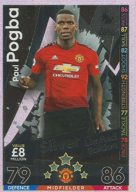 Trading Cards - PAUL POGBA - MATCH ATTAX 2018/2019 - SILVER "LIMITED ...