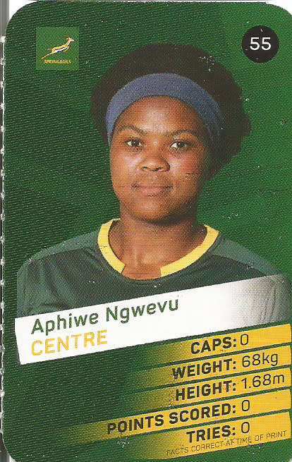 Trading Cards - APHIWE NGWEVU - 2019 Pick n Pay Rugby World Cup ...