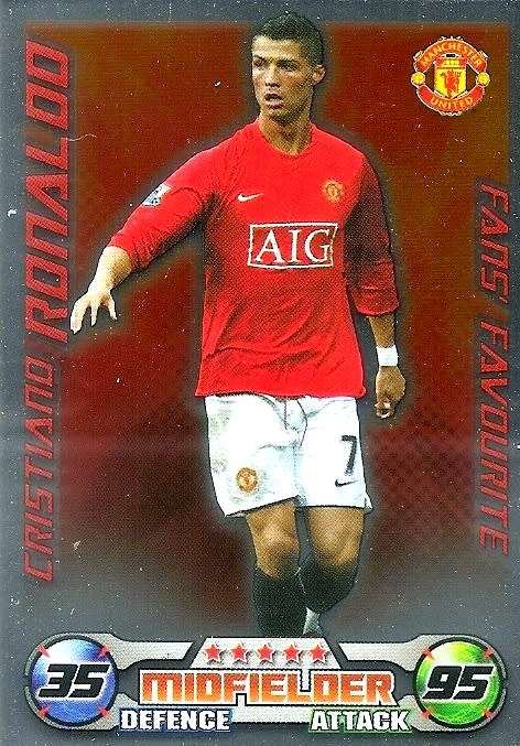 Trading Cards - CRISTIANO RONALDO - MATCH ATTAX EXTRA 2008/09 - `FANS ...