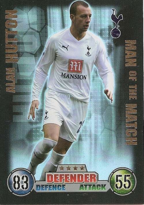 Trading Cards - ALLAN HUTTON - MATCH ATTAX EXTRA 2007/08 - `MAN of the ...