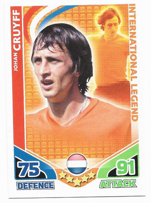 Trading Cards - JOHAN CRUYFF - TOPPS `MATCH ATTAX WORLD CUP 2010 ...