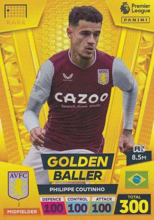 Trading Cards - PHILIPPE COUTINHO - PANINI Eng. Premier League 2022/ ...