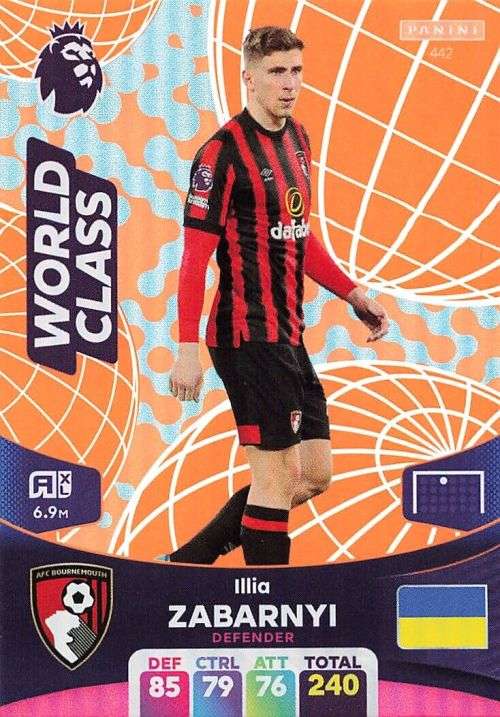 Trading Cards - I. ZABARNYI - PANINI English Premier League 2023/24 ...