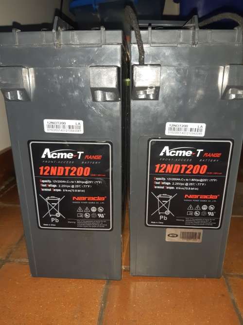 Solar Kits - Narada Acme T Range Front access 12v 200AH Battery - 12NDT200 was listed for R3,000 ...