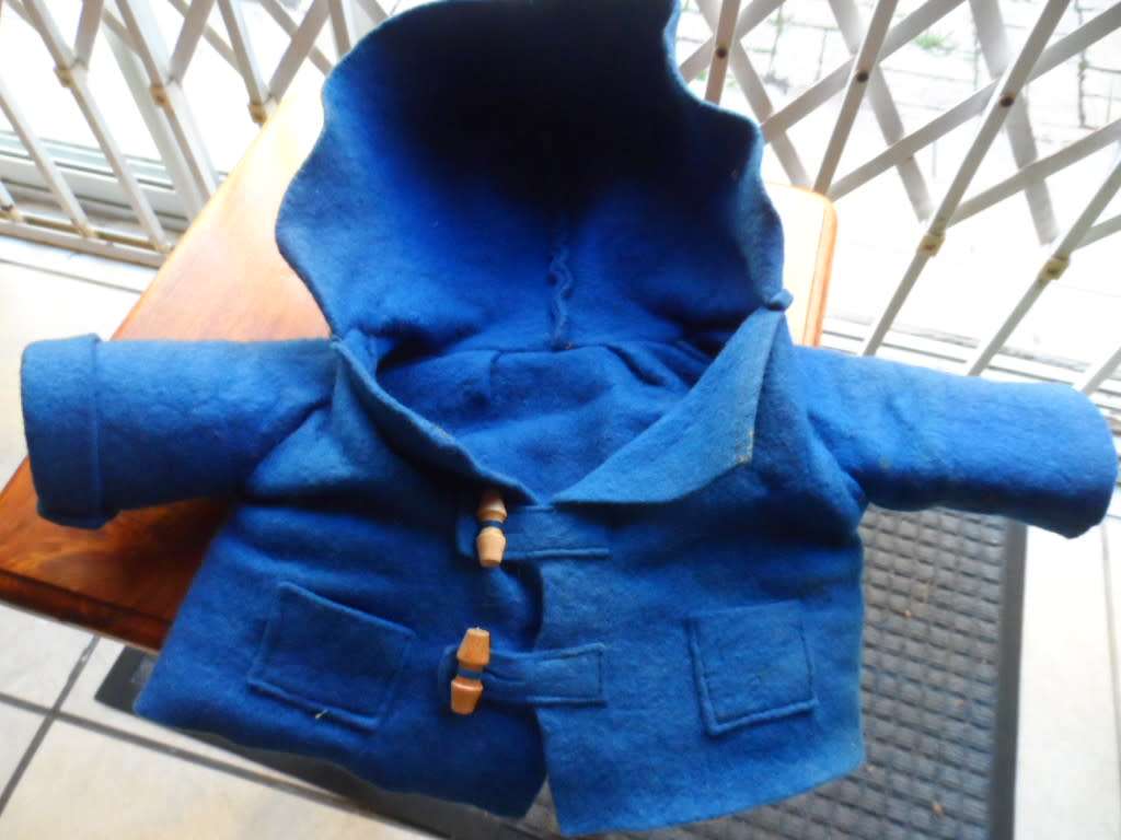 Vintage Toys - Lovely Original large paddington bear blue felt jacket ...
