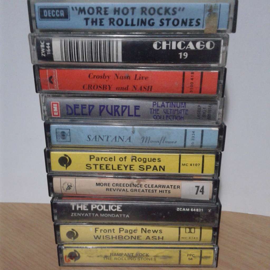 Classic Rock - CASSETTE BUNDLE - 10 Assorted ROCK Cassettes (Bundle B ...