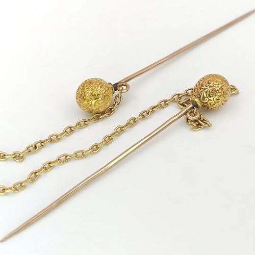 Adult Costumes - Victorian 9ct gold ornate cloak/cape pins for sale in ...