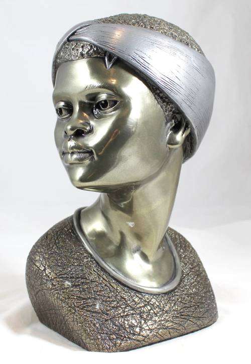 Sculptures & Carvings - Casper Darare - Basotho girl with scarf - Cold ...