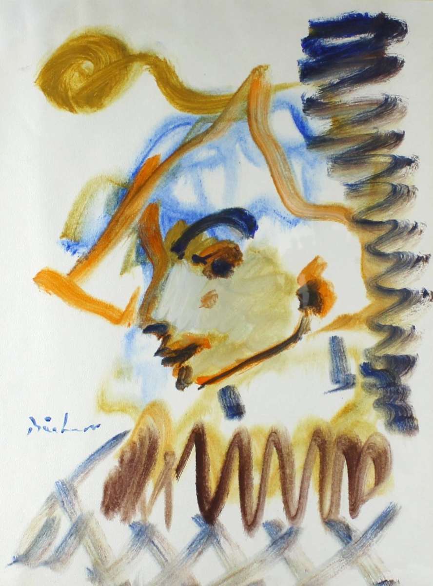 Paintings - Carl Buchner - Abstract face - Magnificent investment art ...
