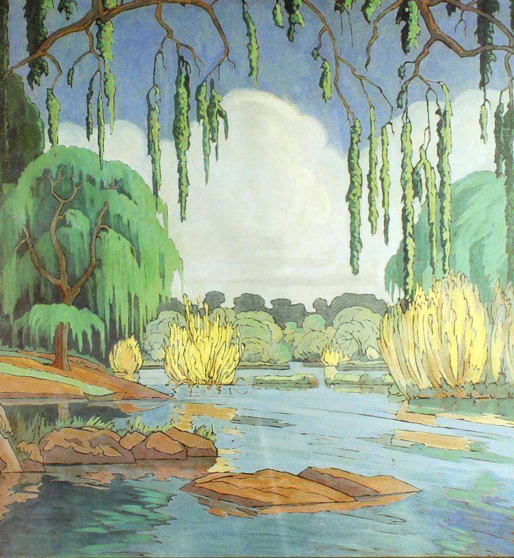 Prints - Pierneef - Station Panel - Vaal River, near Parys - Iconic ...