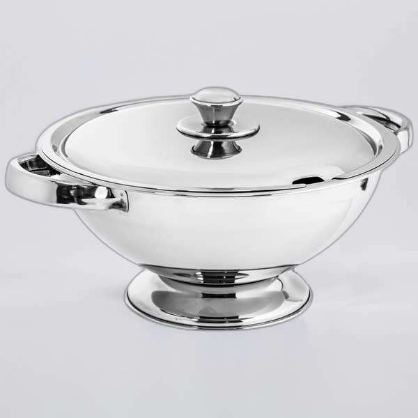 Salad Servers - Soup Tureen - 26cm 3.5L Stainless Steel Soup Tureen ...