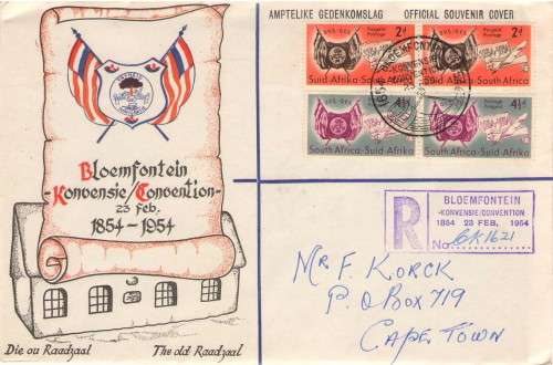 Union of South Africa - FDC UNION BLOEMFONTEIN CONVENTION IN GOOD ...