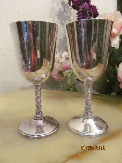 Other Metalware - EMESS STEMWARE !! Vintage Silver Plated Pair (Lot) of ...