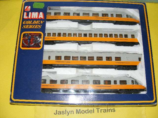 Train Sets - Lima HO Lufthansa Express Train Set (Boxed) - Golden ...
