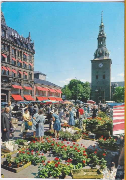 Post Cards - Vintage Postcard -- Norway -- Oslo - Stortorvet with the ...