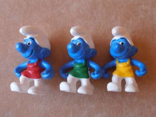Classic Toys - ***FAKE SMURFS*** 3x Farmer Smurfs, very collectible ...