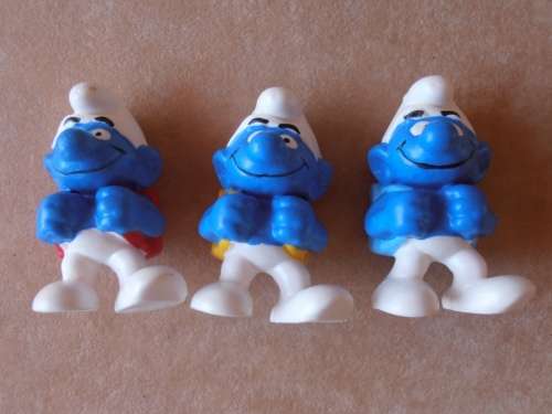 Classic Toys - ***FAKE SMURFS*** 3x Scholar Smurfs, very collectible ...