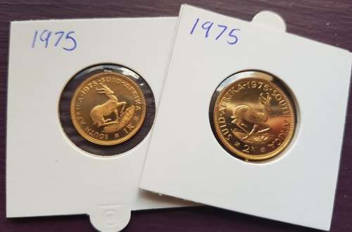 Gold & Bullion Coins - 1975 Gold R1 and R2 Combo was listed for R7,000.00 on 23 Jun at 16:16 by ...