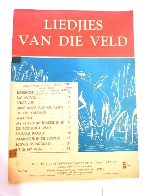 Music Memorabilia - Song Sheets, Sheet Music, Liedjies van die Veld, 12 ...